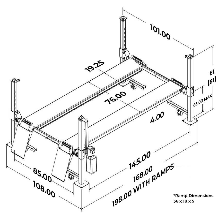 Backyard Buddy Classic - 7,000 LBS 4 Post Car Lift for Low Ceilings ...