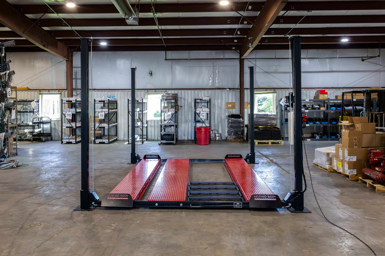 Backyard Buddy Multi-Lift | 8,000 LBS. 4-Post Lift Store Vehicles ...