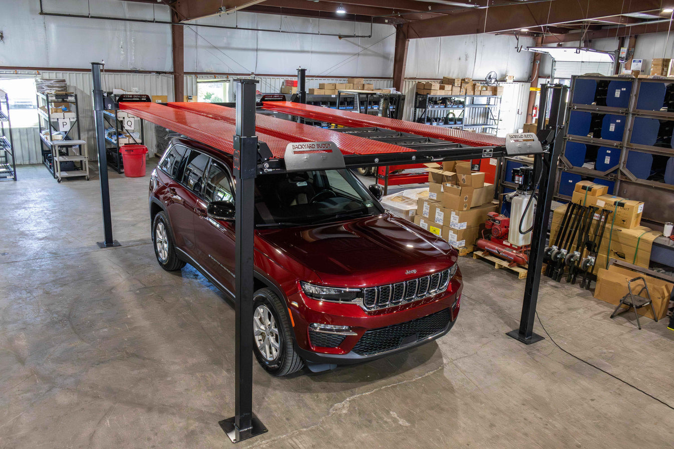 Backyard Buddy Multi-Lift | 8,000 LBS. 4-Post Lift for Vehicle Storage ...