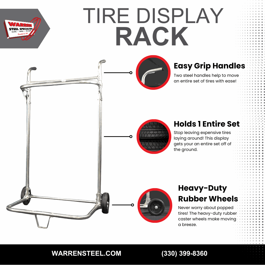 Tire Display Rack | Mobile - Durable Garage Merchandiser – Advantage Lifts